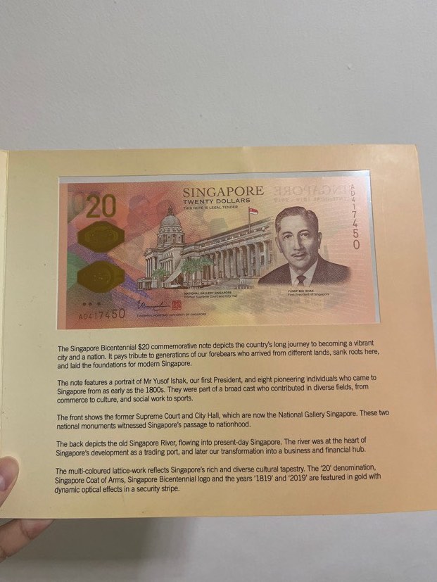 SG bicentennial commemorative note $20, Hobbies & Toys, Memorabilia ...