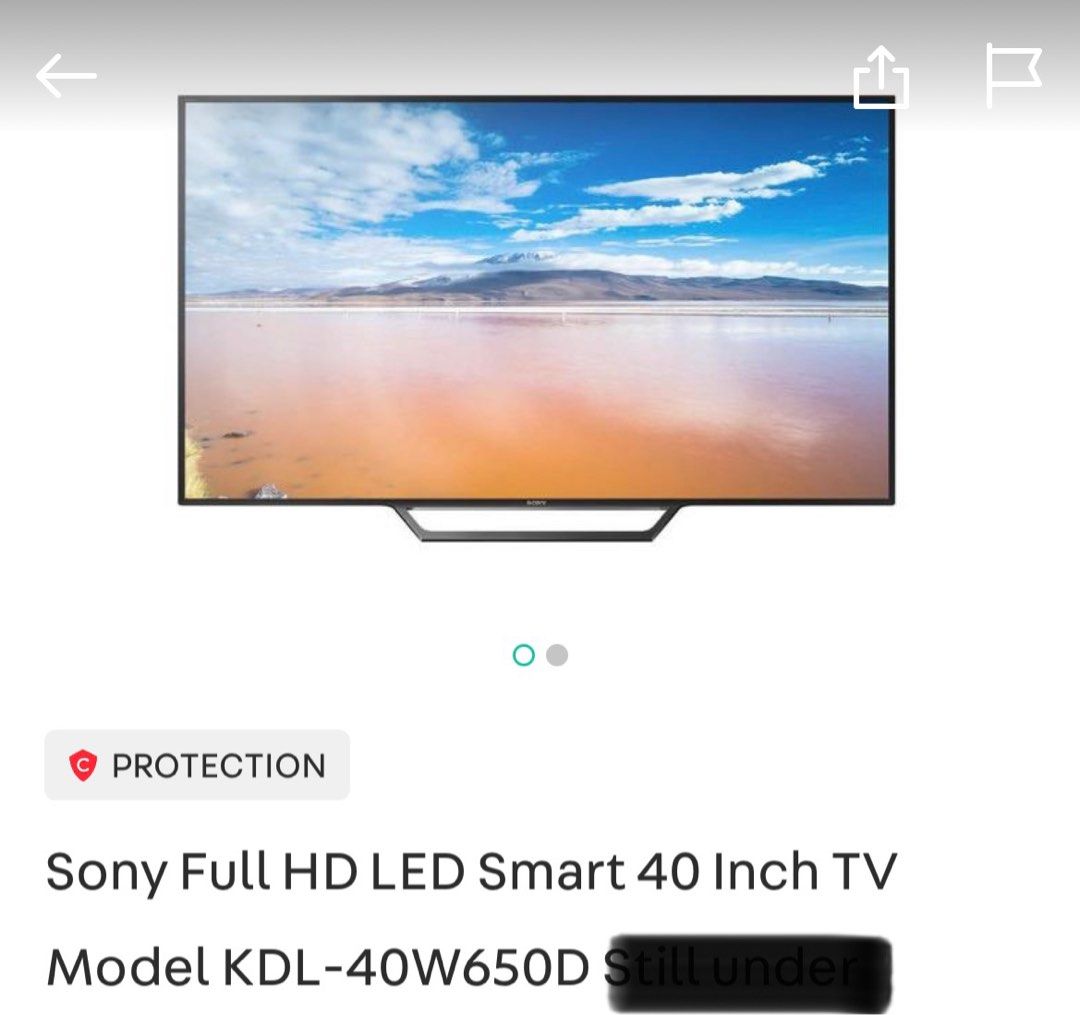 Sony Bravia Smart TV 40” KDL-40W650D, TV & Home Appliances, TV ...