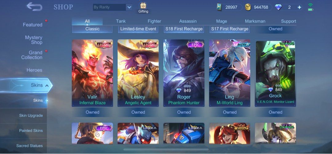 Stacked pro mobile legend account, Video Gaming, Gaming Accessories ...