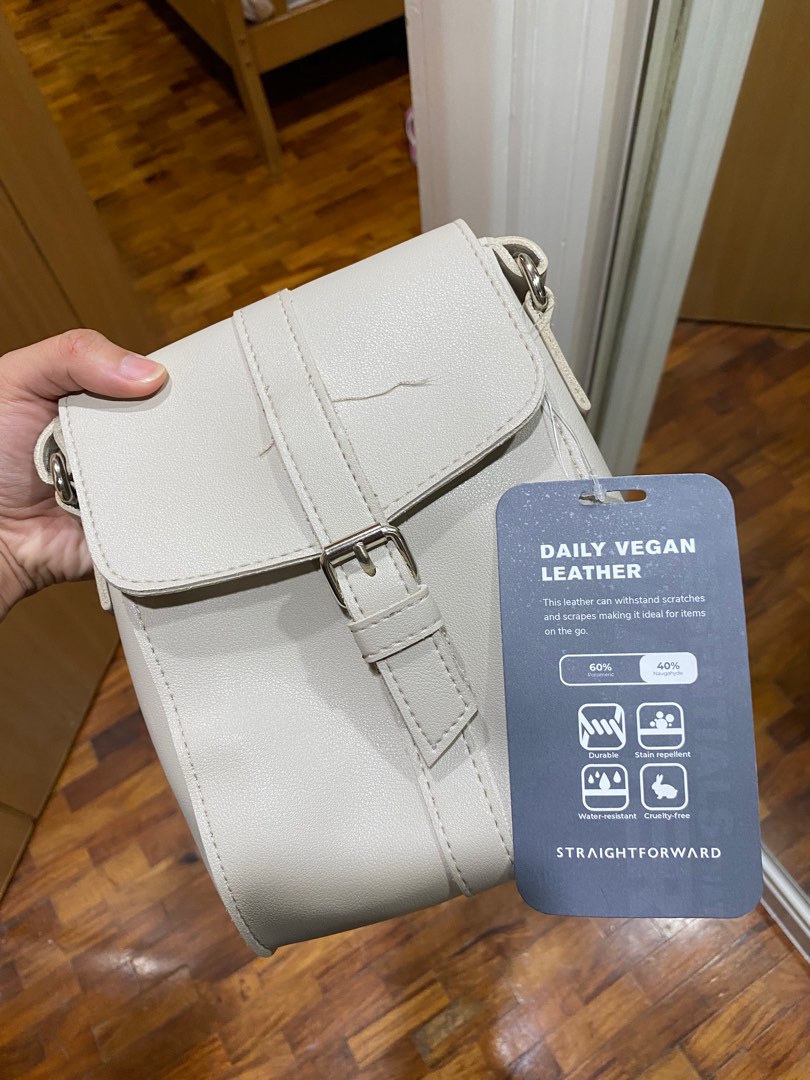Straightforward Daily Vegan Leather sling bag on Carousell