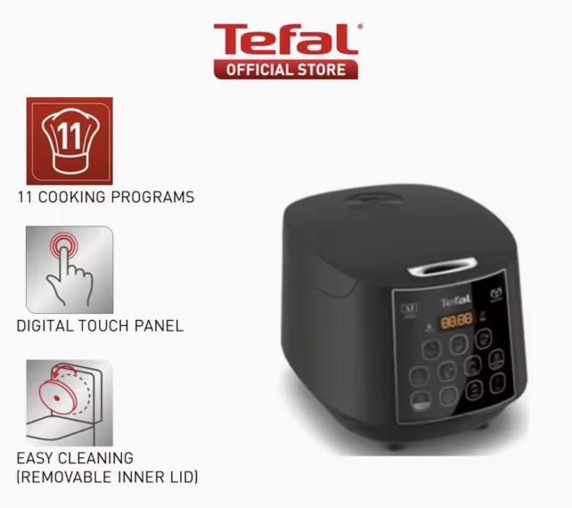 Tefal Easy Plus Rice Cooker 1.8L, TV & Home Appliances, Kitchen ...
