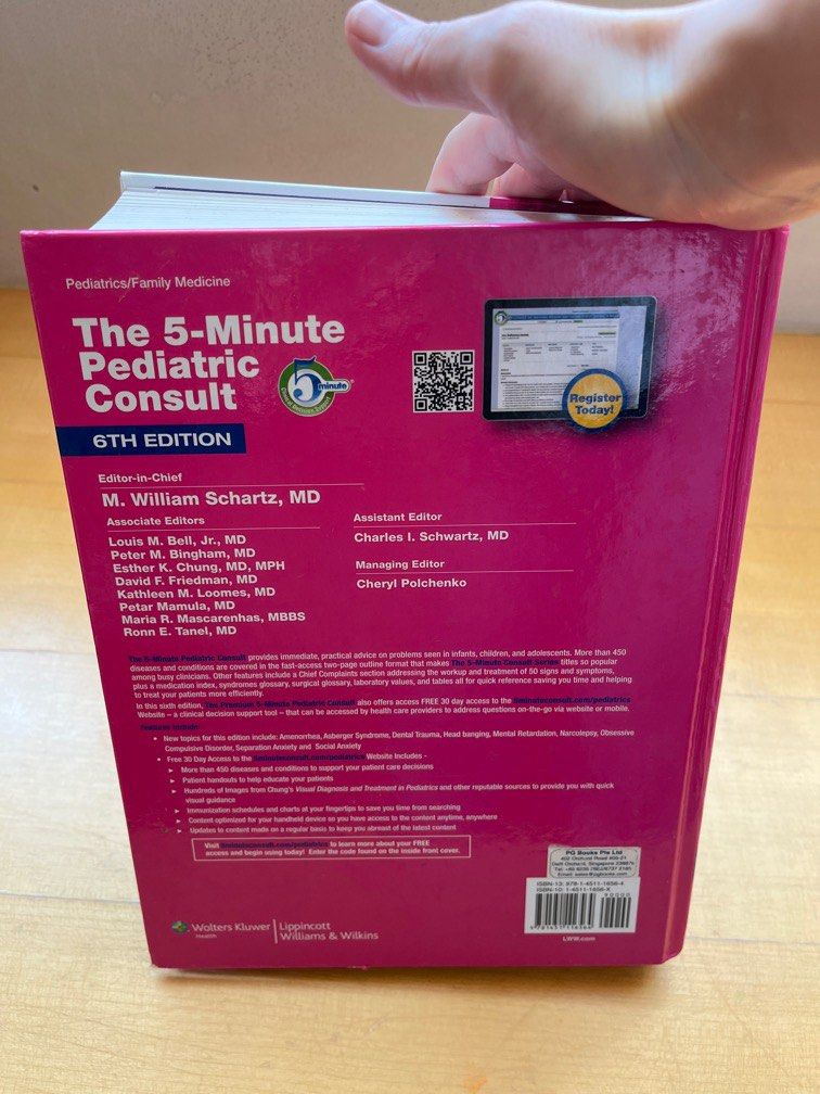 The 5-Minute Pediatric Consult hardcover textbook, Hobbies & Toys ...