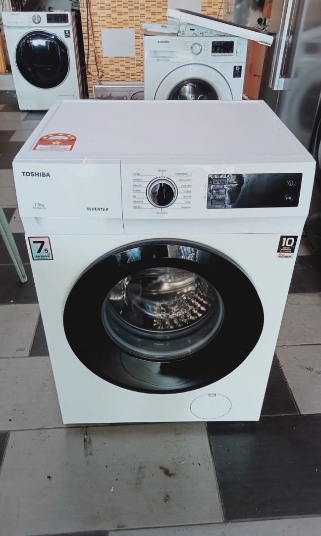 Toshiba 7.5kg front load washing machine, TV & Home Appliances, Washing ...