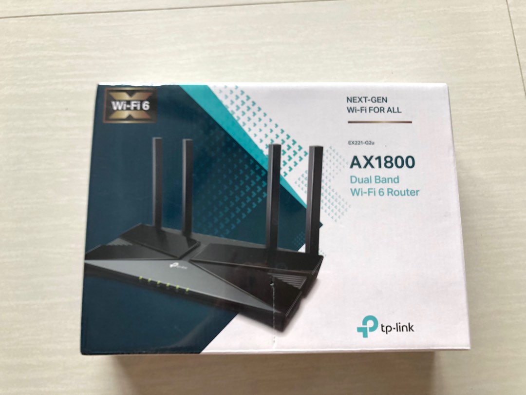 TP Link AX1800 Dual Band wifi 6 Router EX221-G2u, Computers & Tech ...