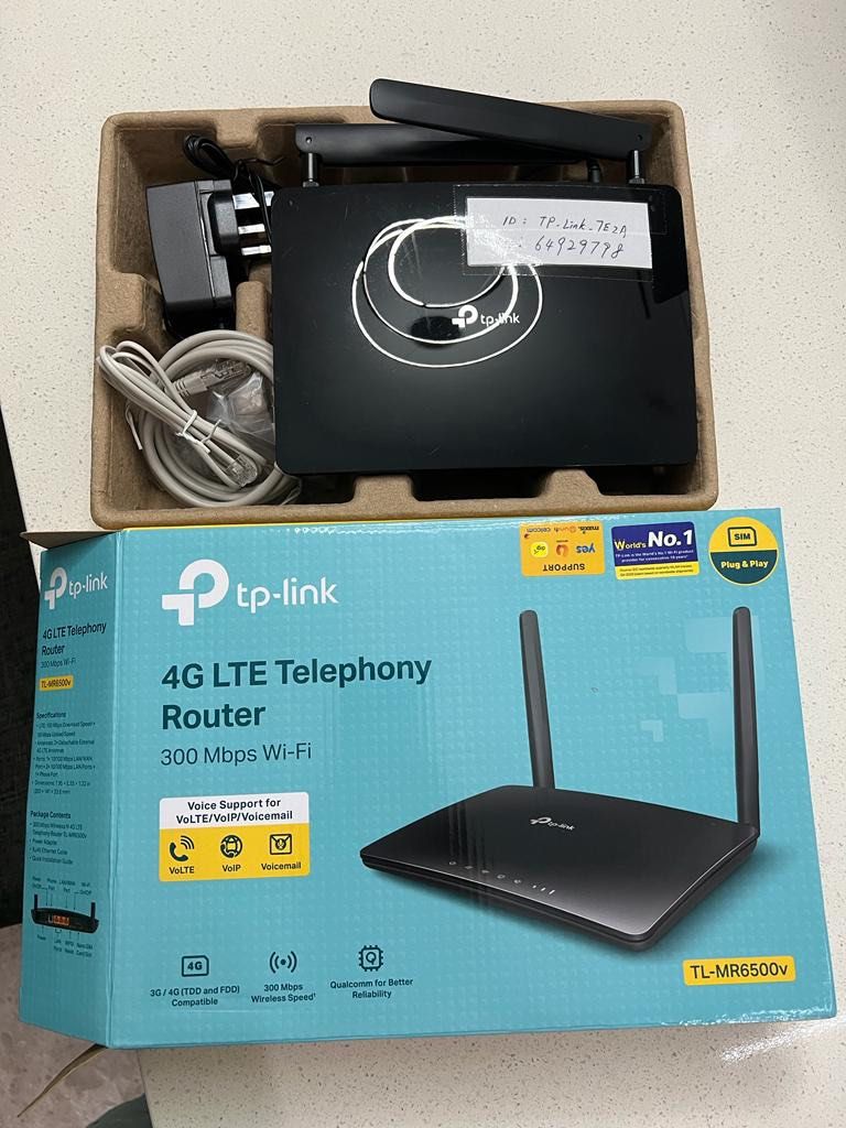 Tplink TL-MR6500v 4G LTE telephony Router, Computers & Tech, Office ...