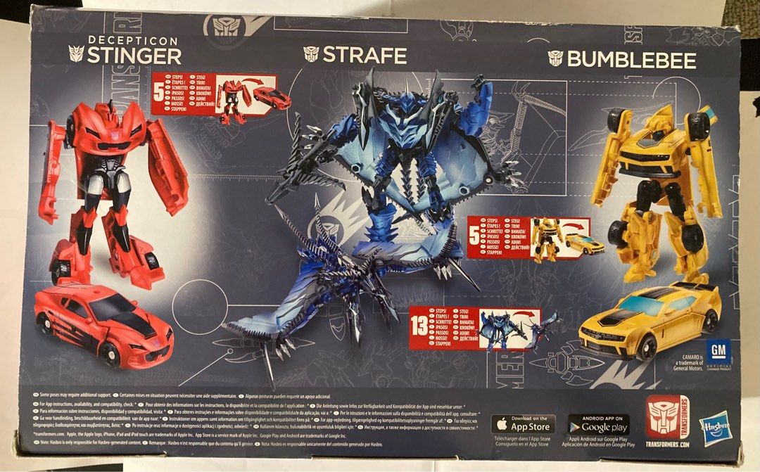 Transformer bumblebee & Strafe vs Stinger, 興趣及遊戲, 玩具 & 遊戲類 - Carousell