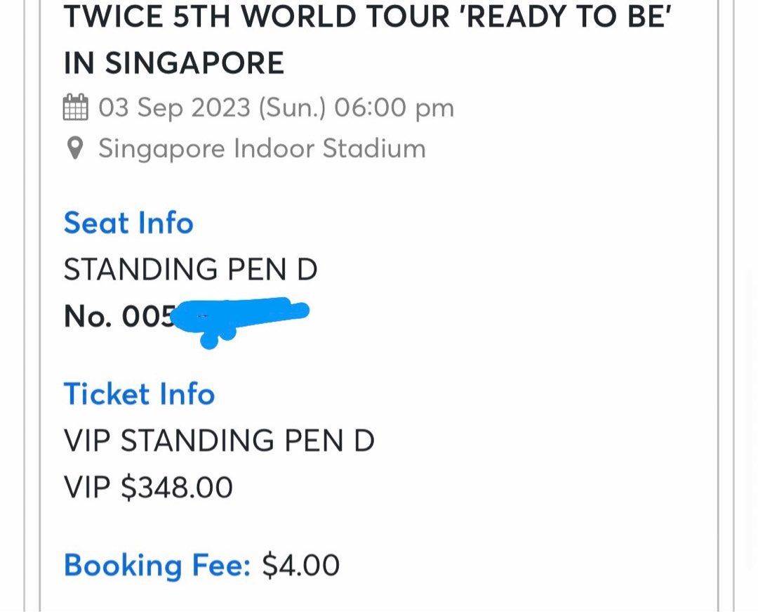 (VIP STANDING PEN D) TWICE 5TH WORLD TOUR 'READY TO BE' , Tickets ...