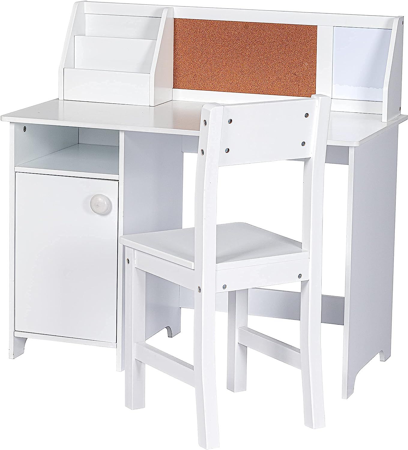UTEX Kids Study Desk with Chair, Wooden Children School Study Table ...