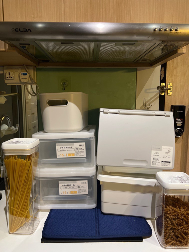 Various Storage Boxes and Food Container (Nitori & Muji), Furniture ...