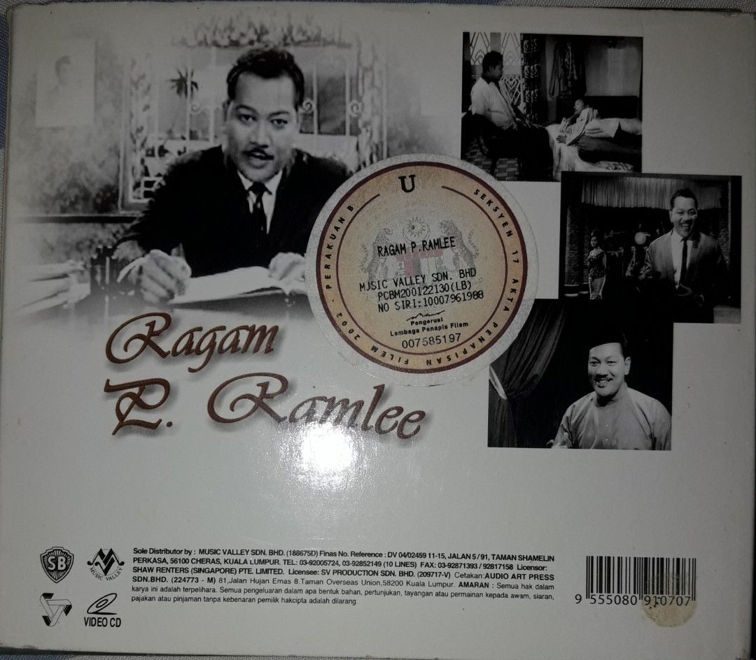 VCD Filem Melayu Klasik ' RAGAM p.ramlee', Hobbies & Toys, Music ...