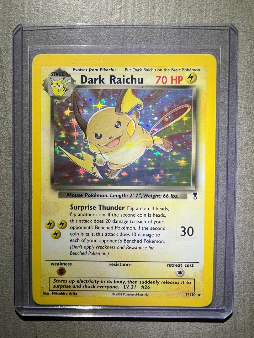 [Vintage] Dark Raichu Legendary Collection Pokemon Card, Hobbies & Toys ...