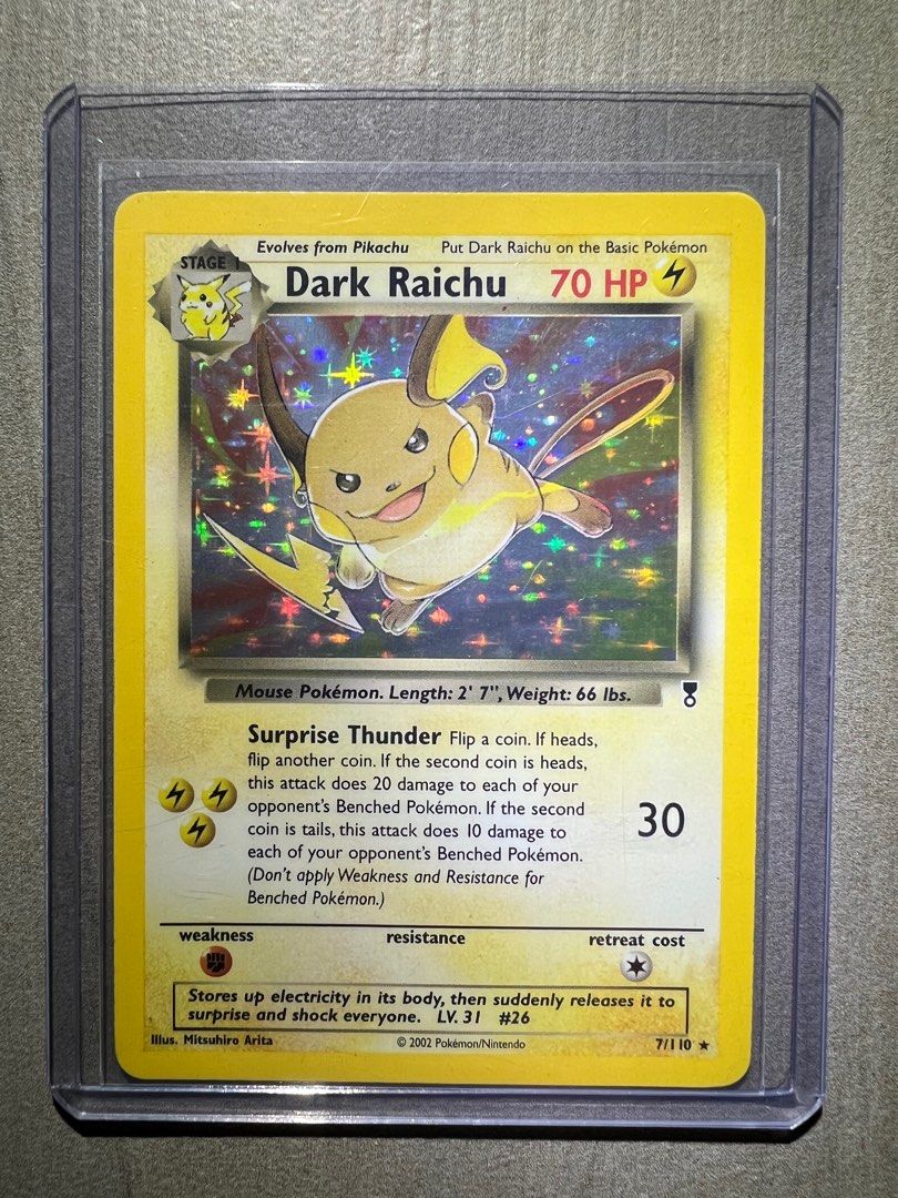 [Vintage] Dark Raichu Legendary Collection Pokemon Card, Hobbies & Toys ...