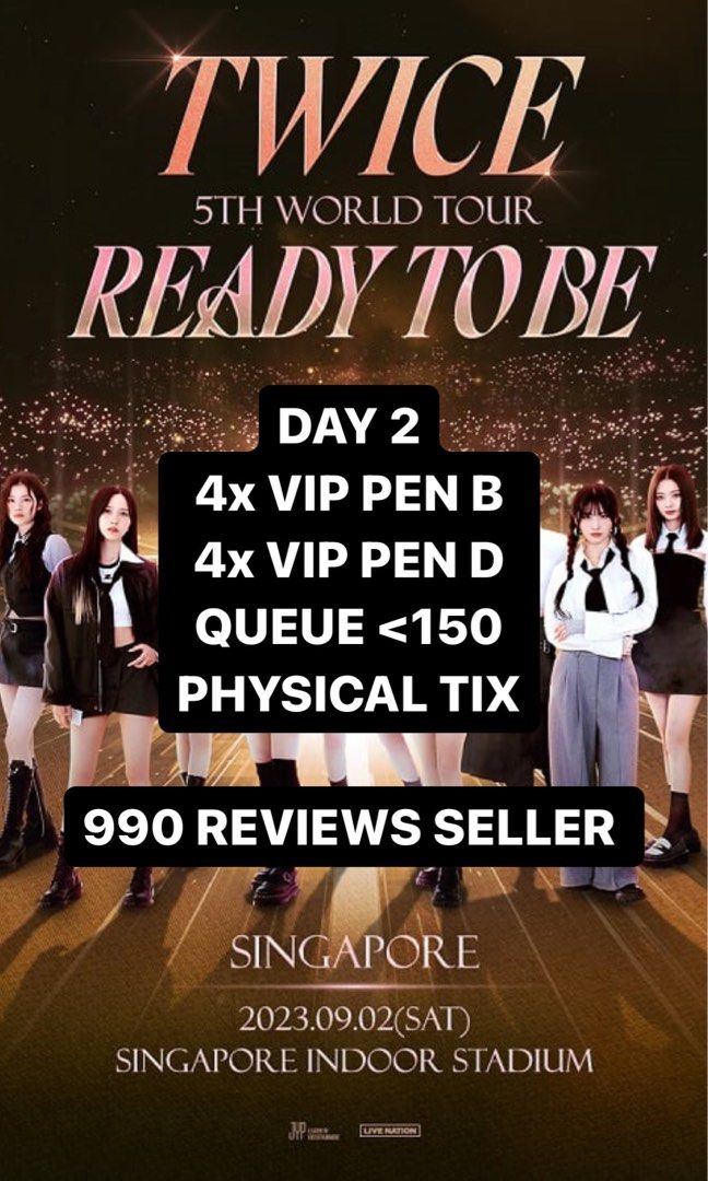 VIP Twice concert ready to be concert tickets, Tickets & Vouchers ...