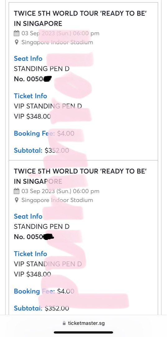 Wts twice ready to be concert singapore vip standing tickets, Tickets & Vouchers, Event Tickets ...