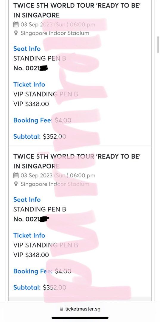 Wts twice ready to be concert singapore vip standing tickets, Tickets ...