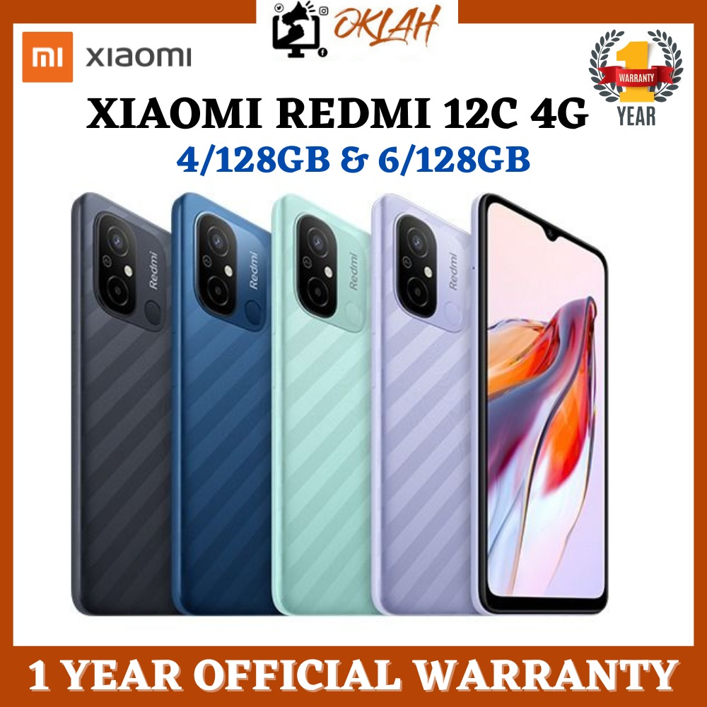 Xiaomi Redmi 12C (4GB+128GB) (6GB+128GB) | Local Set With 1 Year ...
