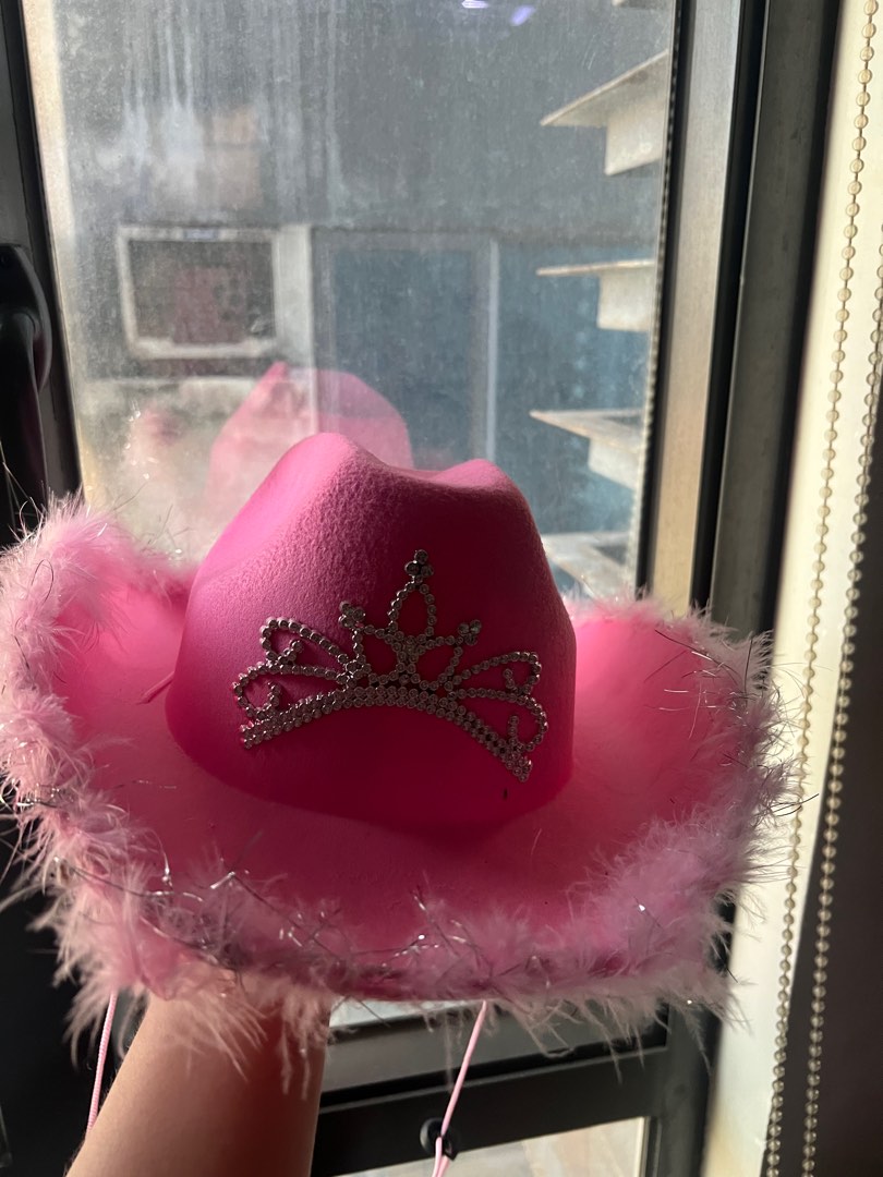Y2k Pink Cowboy Hat on Carousell