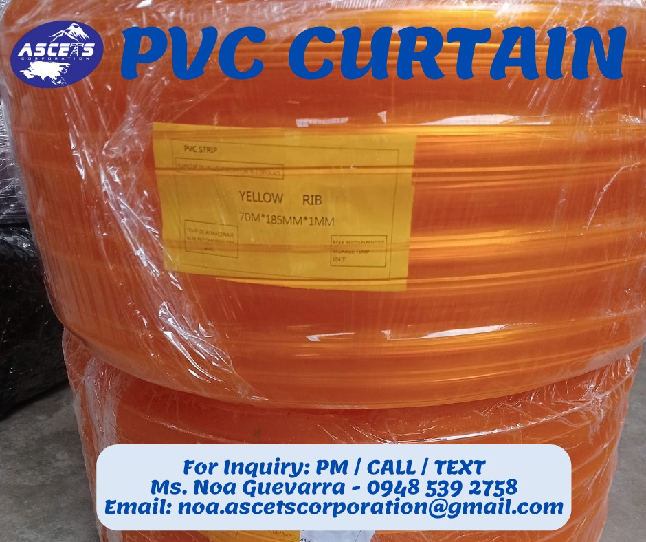 Yellow Rib PVC Curtain on Carousell