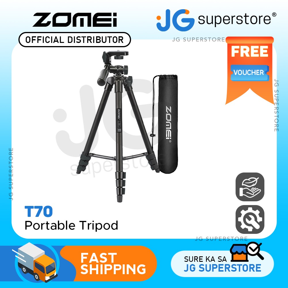 Zomei T70 Tripod Portable Extendable Stand Quick Release Mount with Arm ...