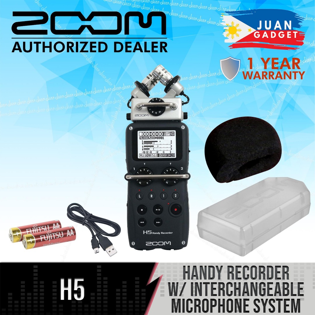 Zoom H5 Handy Recorder with Interchangeable Microphone System | JG ...