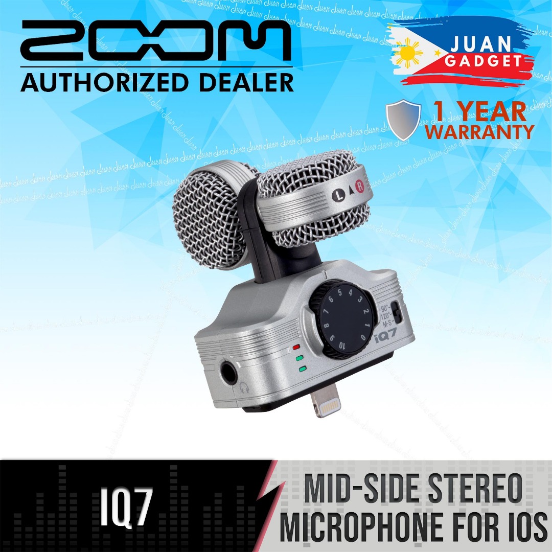 Zoom iQ7 Mid-Side Stereo Microphone for iOS Devices with Lightning ...