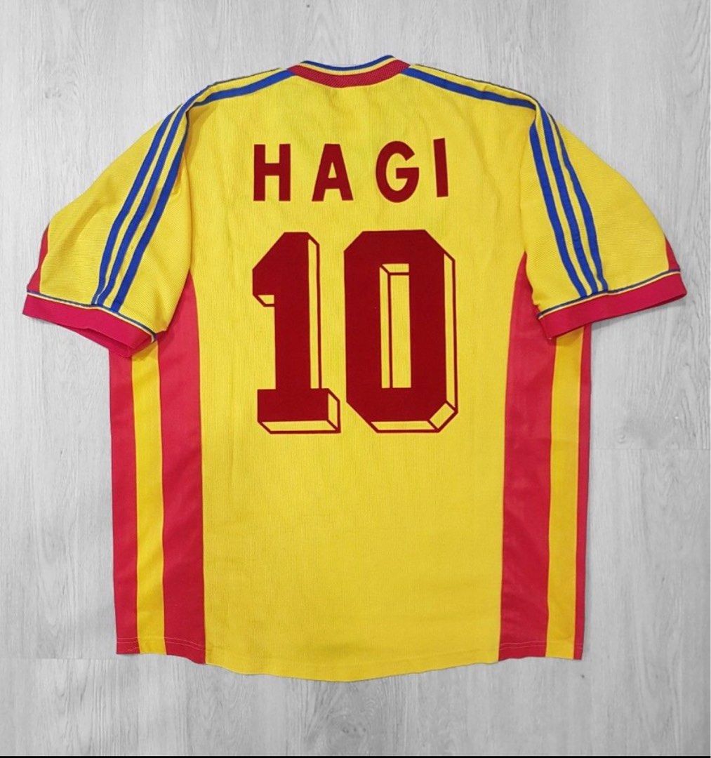 #10 Hagi World Cup 1998 Romania adidas soccer/football jersey/kit rare ...