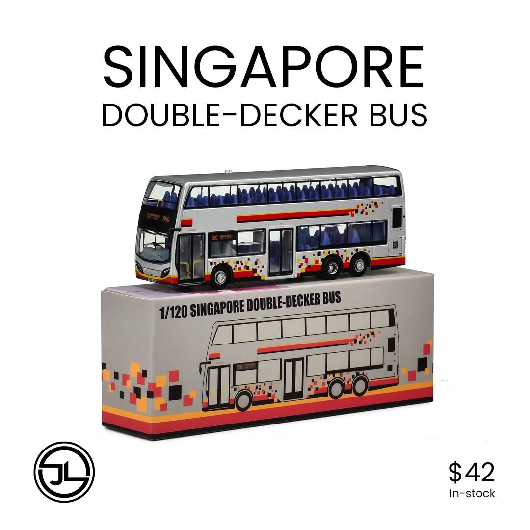 1:120 Singapore Double Decker Bus, Hobbies & Toys, Toys & Games on ...