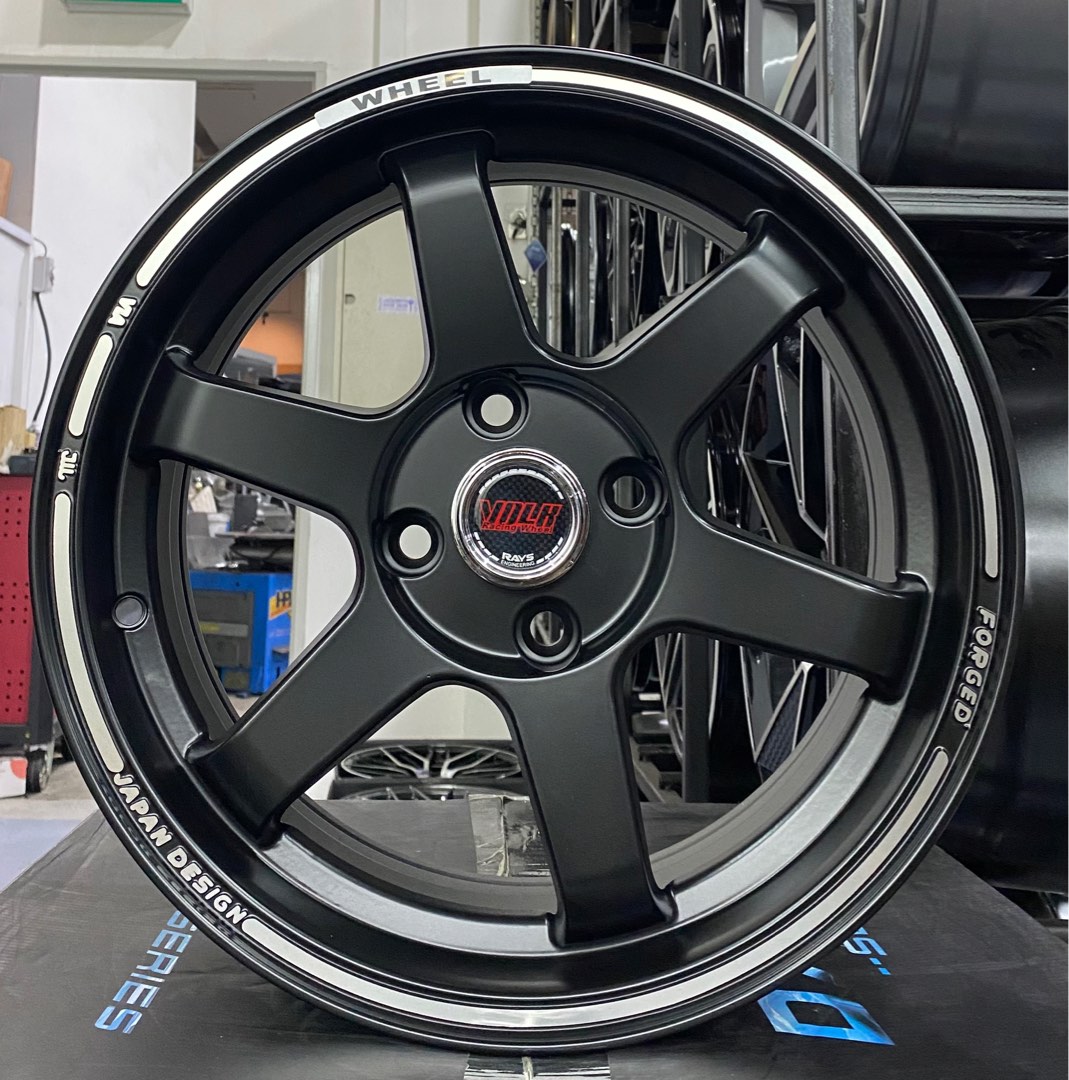 15" TE37 Design Sport Rim 4x100, Car Accessories, Tyres & Rims on Carousell