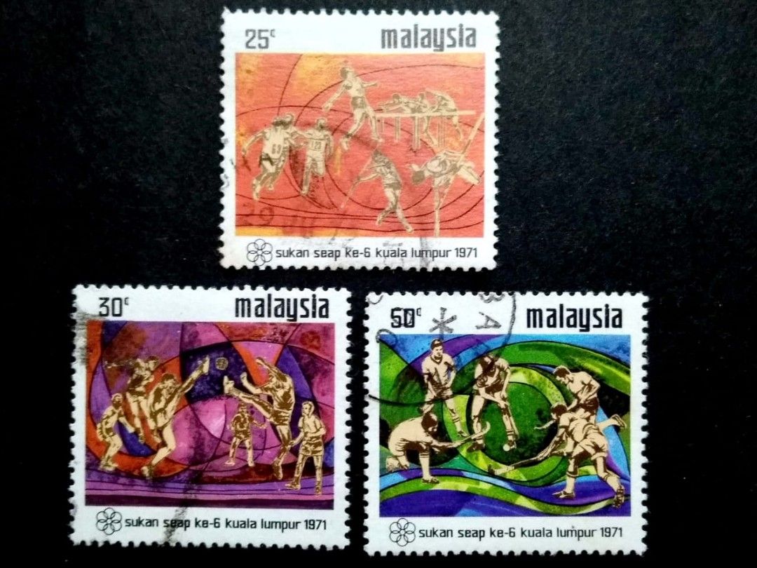 [2290] Malaysia 1971 6th SEAP Games Kuala Lumpur Complete Set - 3v Used ...