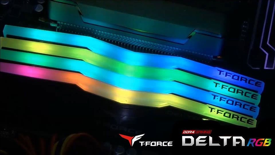 32gb 8x4 RGB ram T-Force Delta DDR4, Computers & Tech, Desktops on ...