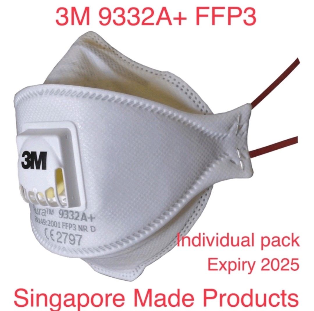 3M 9332A+ FFP3 Masks, Health & Nutrition, Face Masks & Face Shields on ...