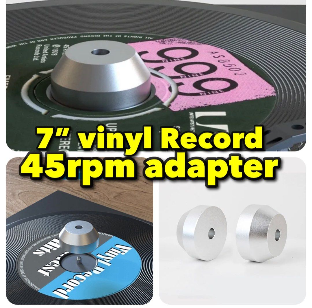 45rpm vinyl record adapter, Audio, Other Audio Equipment on Carousell