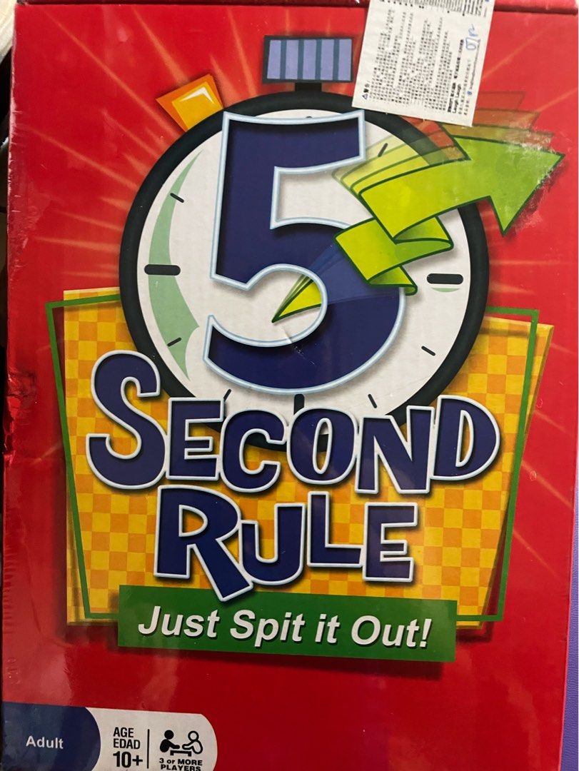 【全新 】五秒定律 5 SECOND RULE BOARDGAME, 興趣及遊戲, 玩具 & 遊戲類 - Carousell