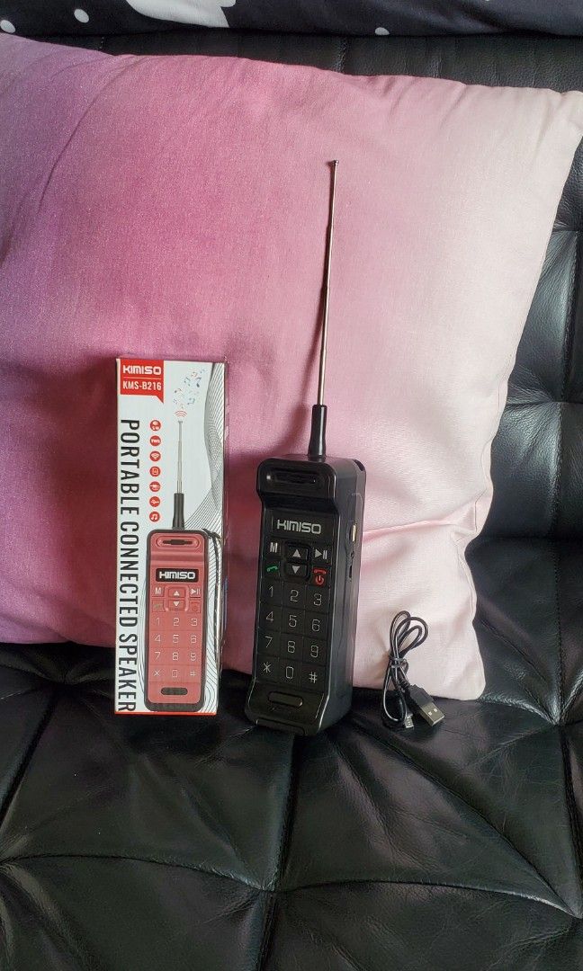 大哥大 藍芽喇叭 黑金剛 便攜式 音響 KMS-B216 復古喇叭, 哩哩扣扣, 其他在旋轉拍賣