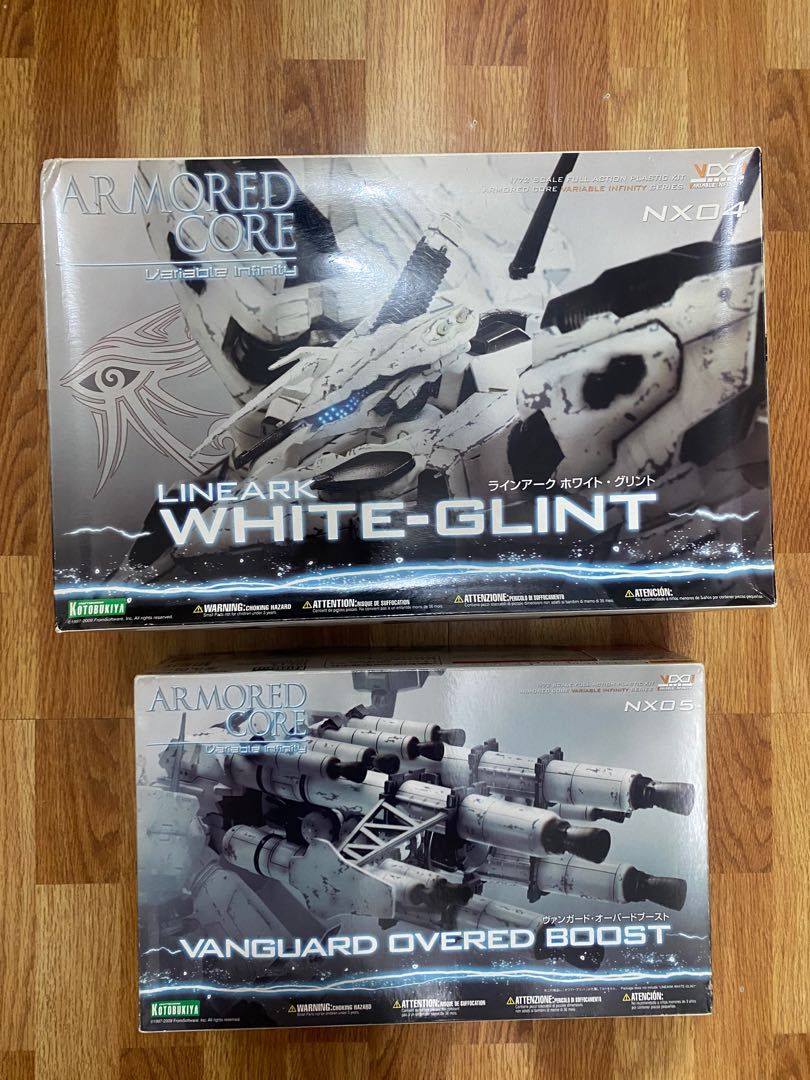 初版模型 Armored Core white-glint 白色閃光+VOB推進器 Nx04+Nx05, 興趣及遊戲, 玩具 & 遊戲類 ...