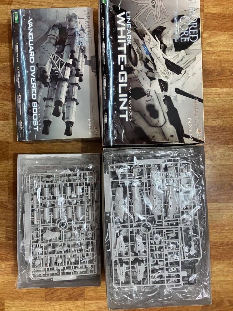 初版模型 Armored Core white-glint 白色閃光+VOB推進器 Nx04+Nx05, 興趣及遊戲, 玩具 & 遊戲類 ...