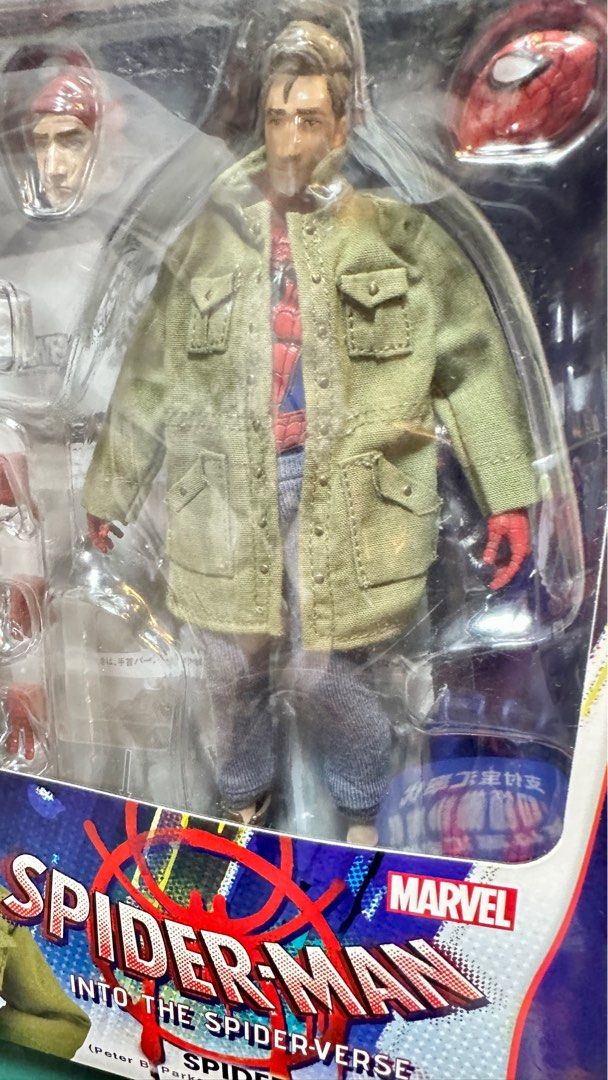 全新 Medicom MAFEX 109 Marvel Spiderman into the spider-verse Peter B ...