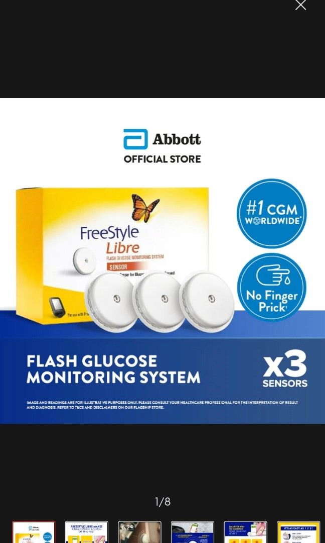 Abbott Freestyle Libre Sensors (2 available), Health & Nutrition ...