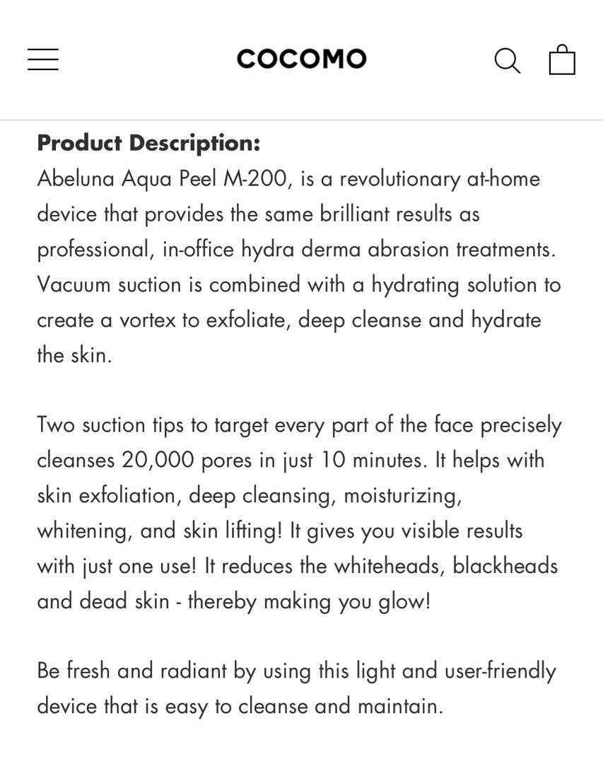 Abeluna Version 2 Cocomo, Beauty & Personal Care, Face, Face Care on ...