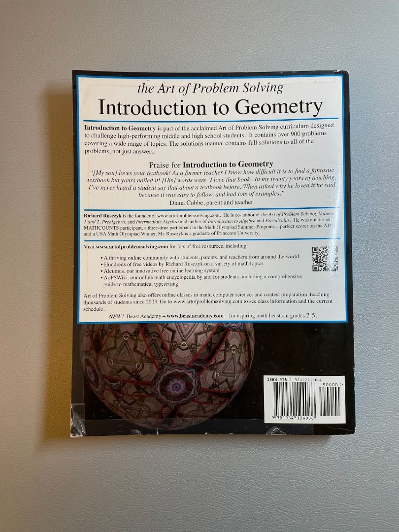 Art of Problem Solving: Introduction to Geometry, 興趣及遊戲, 書本 & 文具, 教科書 - Carousell