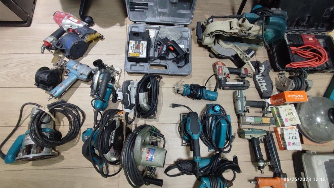 Assorted Japan Electric and Pneumatic Tools with Compressor All Japan ...