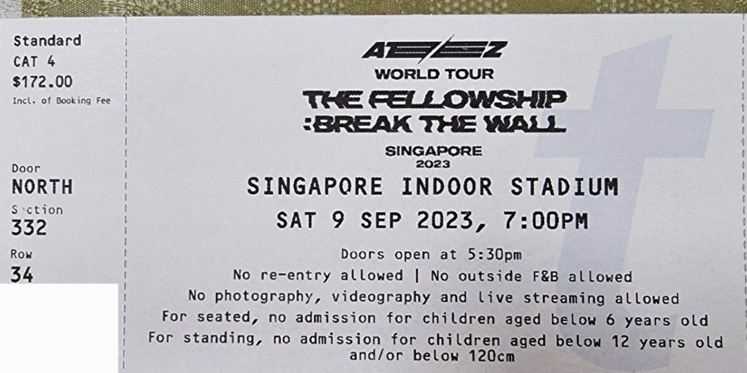 ATEEZ Show Ticket, Tickets & Vouchers, Event Tickets on Carousell
