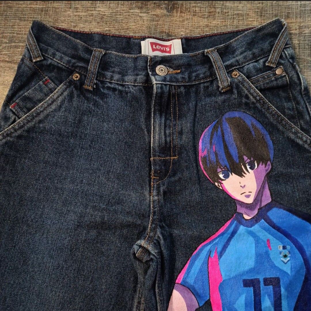 Blue Lock Handpainted Shorts (Isagi), Men's Fashion, Bottoms, Shorts on ...