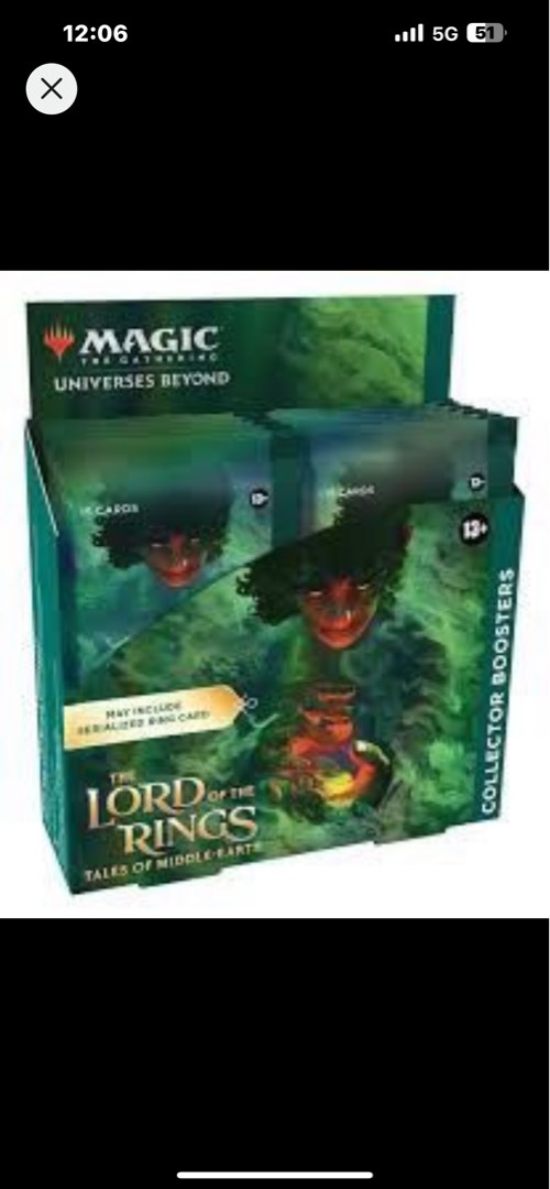 (BNIB) MTG Lord of the Rings Collectors Booster Box Magic the gathering ...