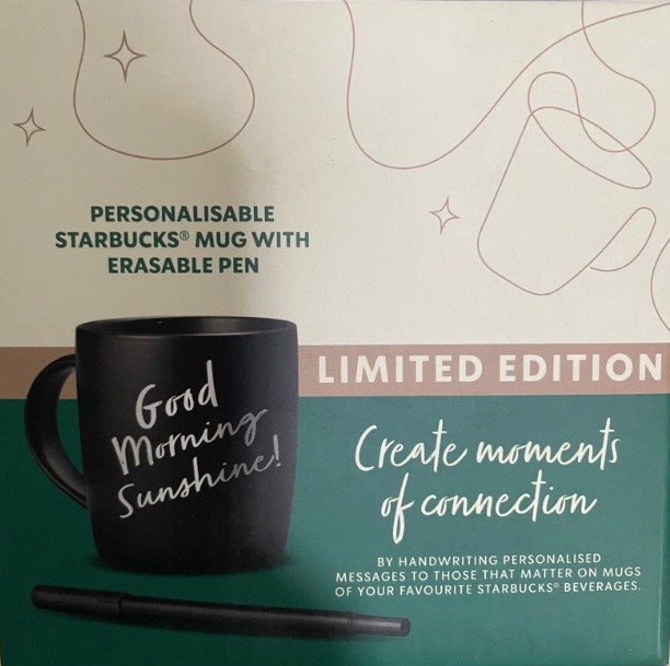 Brand New Personalizable Starbucks Mug w Erasable Pen (limited edition ...