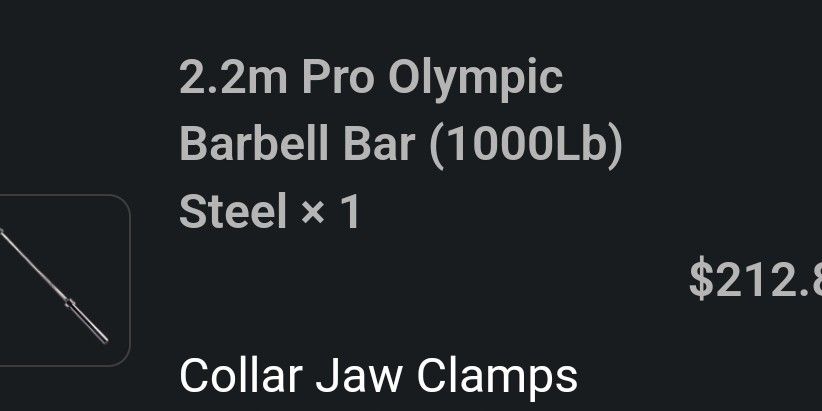 [Brand New] Premium grade 2.2m Pro Olympic Barbell Bar (Max Loading ...