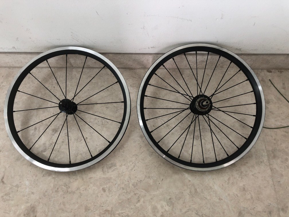 Brompton black WHEELSET 349 16 inch from aceoffix, Sports Equipment ...