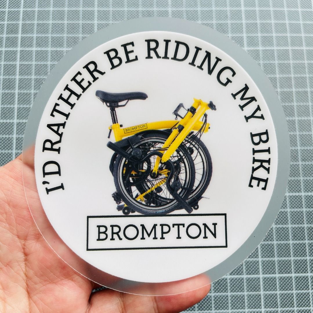 Brompton Bumblebee Yellow . Static Cling Car Decals . 11cm diameter ...