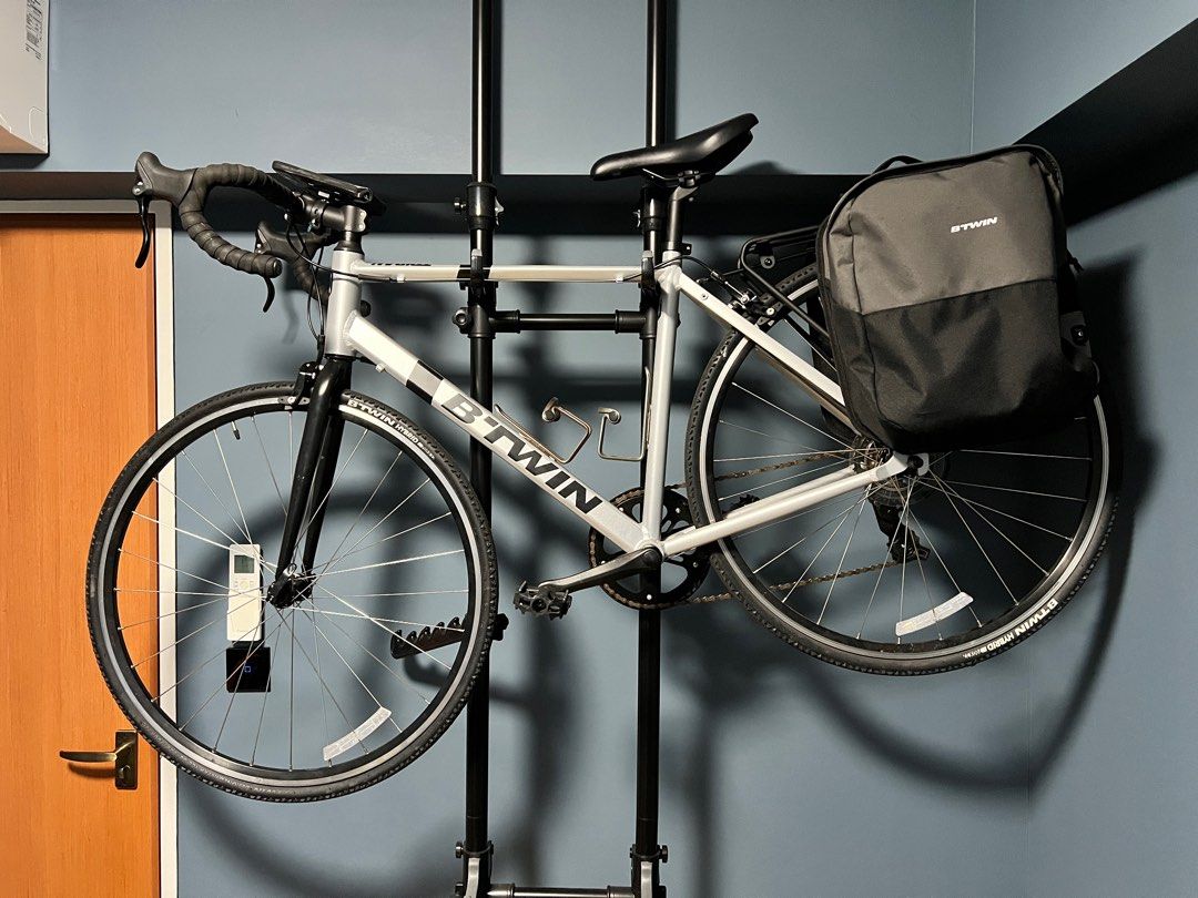 BTWIN Bicycle with Rack and Pannier, Sports Equipment, Bicycles & Parts ...