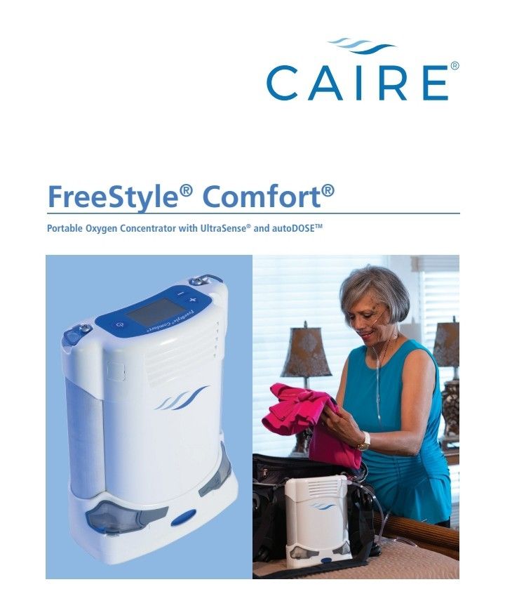 CAIRE Freestyle Comfort Portable Oxygen Concentrator, Health ...